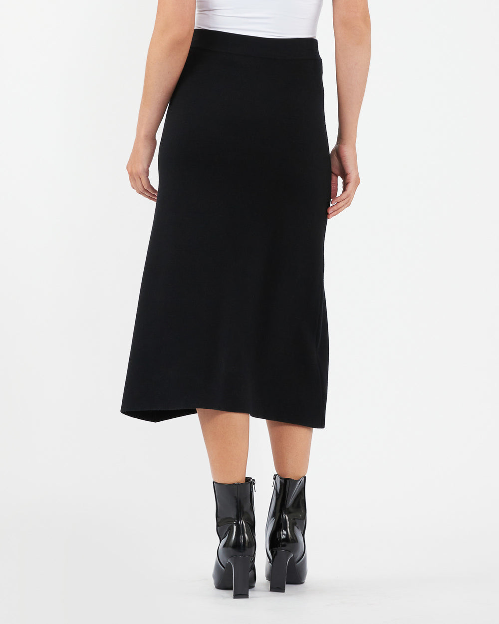 A-Line Knit Skirt - Black
