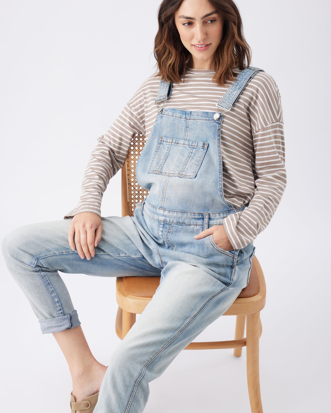Denim Overalls - Pale Blue