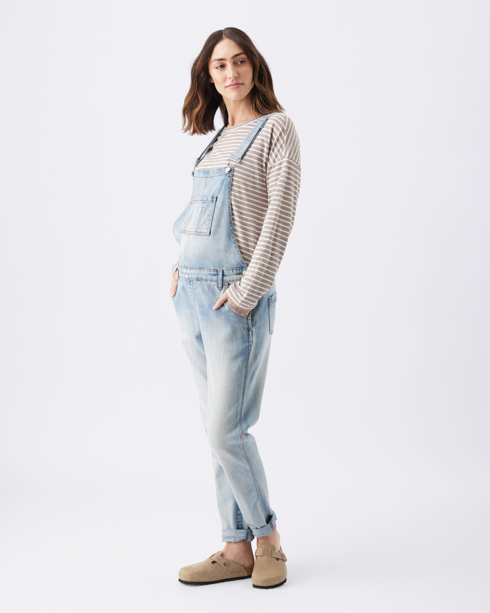 Denim Overalls - Pale Blue