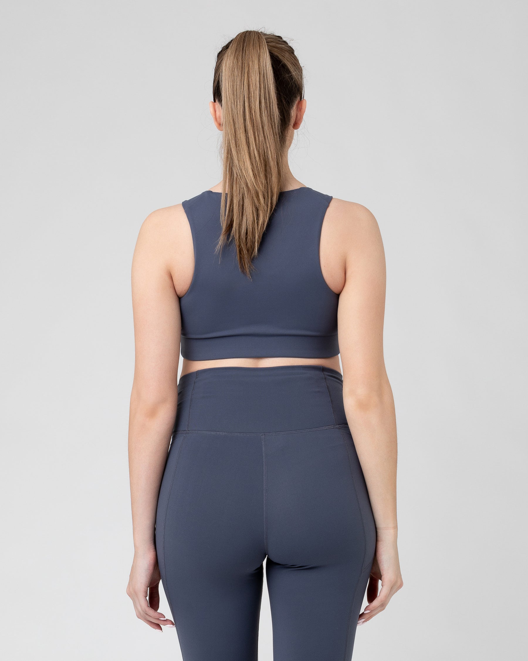 Tempo Crop Top - Blue Steel